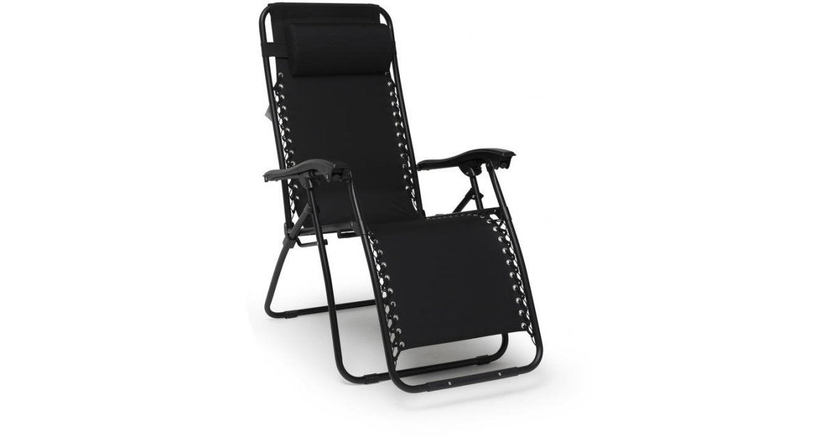 Billig havestol - Hillerstorp solstol Baden sort - 10-4.dk