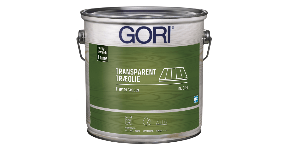 Gori 304 Transparent Træolie - Kan tones i mange farver - 10-4.dk